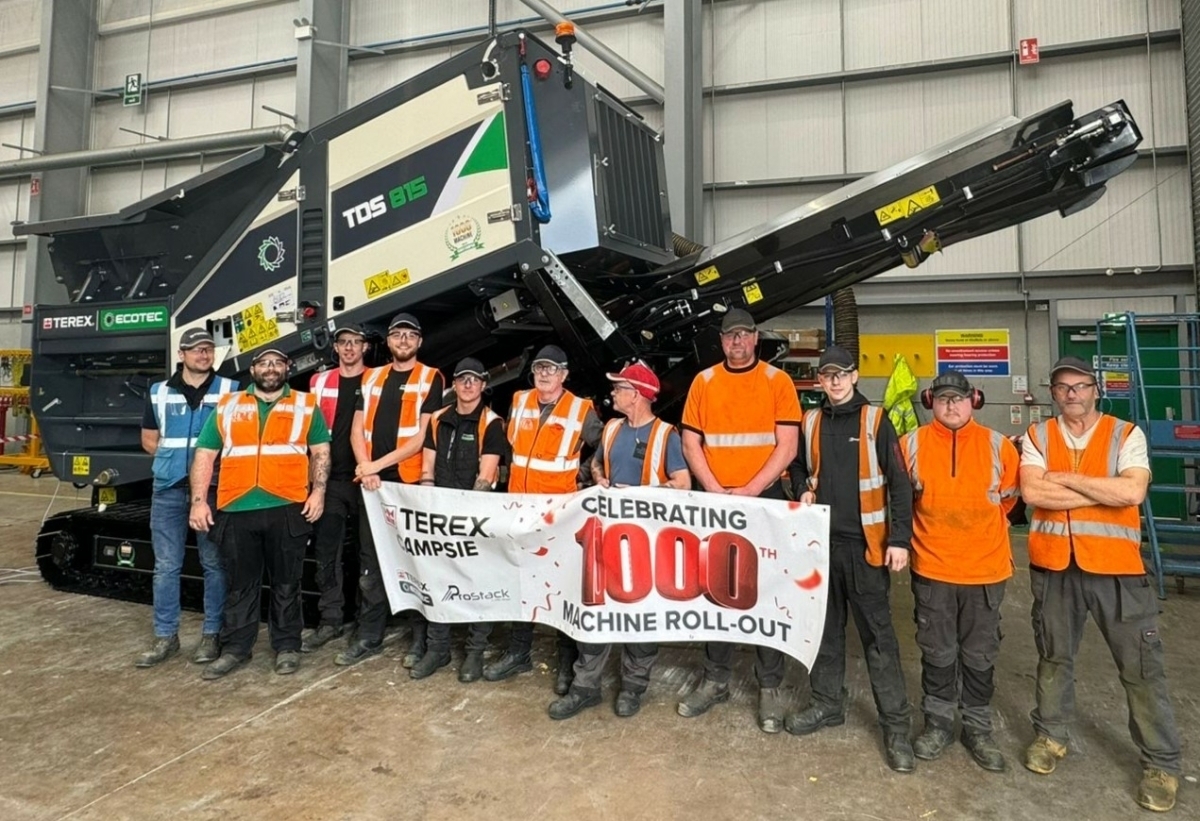 Terex Campsie reaches 1000th machine milestone - recovery Magazine – Recycling Technology Worldwide